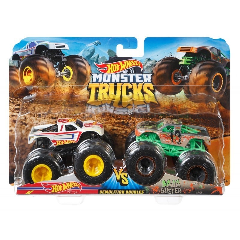 Mattel Hot Wheels Οχηματα Monster Trucks Σετ Των 2